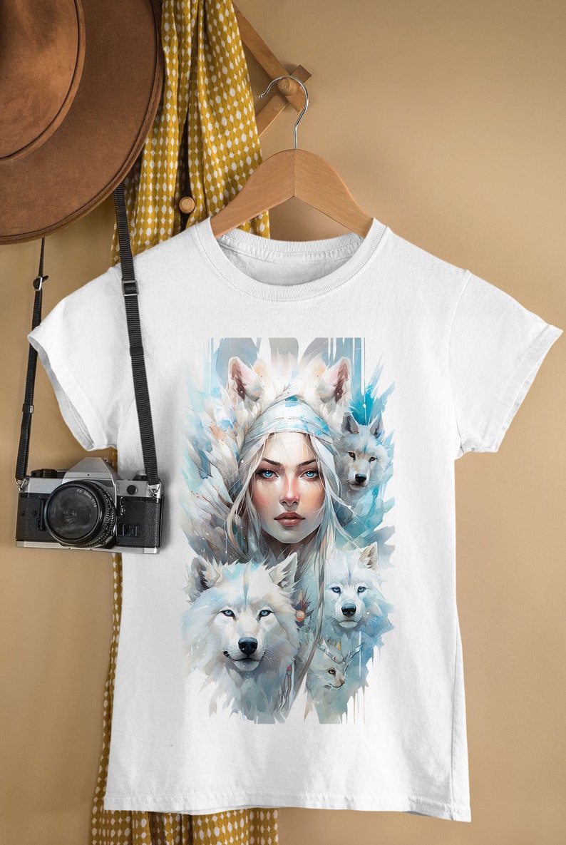 Wolf Art Snow Queen Png Watercolor Wolf Png Fantasy Art - Etsy