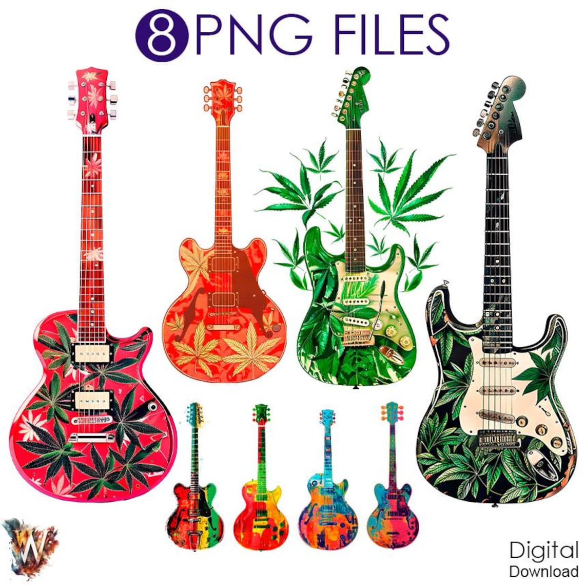 Guitar Clipart, Rasta Guitar Png, Rastafarian Guitar, Hippie Guitar ...