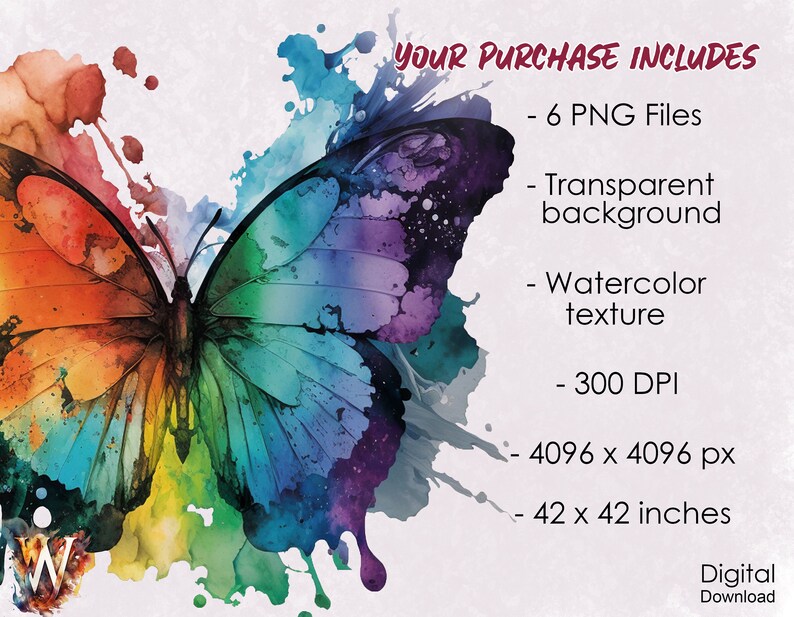 Butterfly PNG, Watercolor Butterfly Decor, Butterfly Watercolor Clipart ...