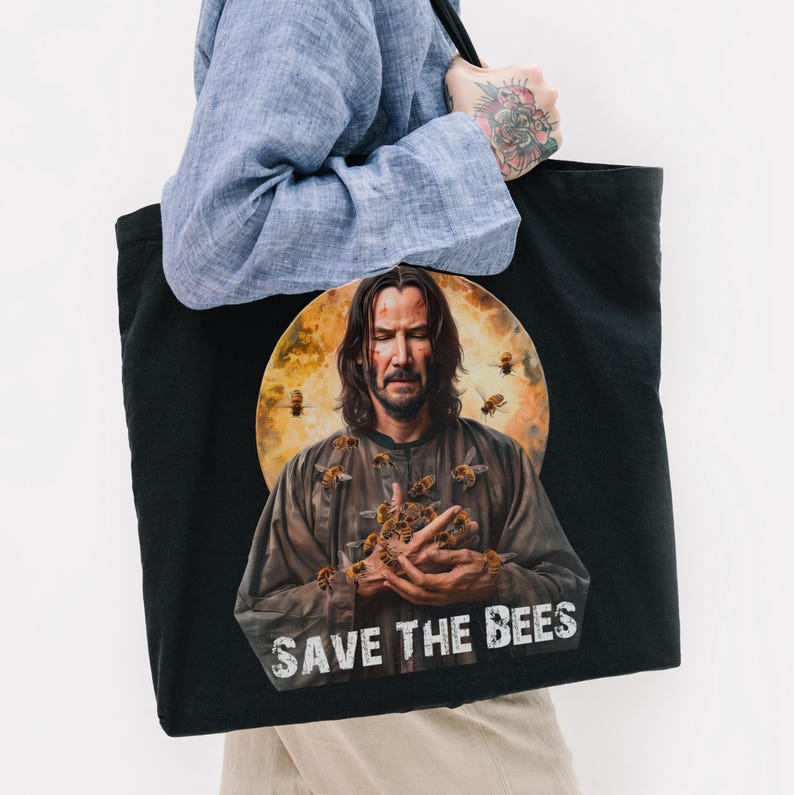 Save the Bees Png, John Wick and Bees Png, Keanu Christ Png, Keanu ...