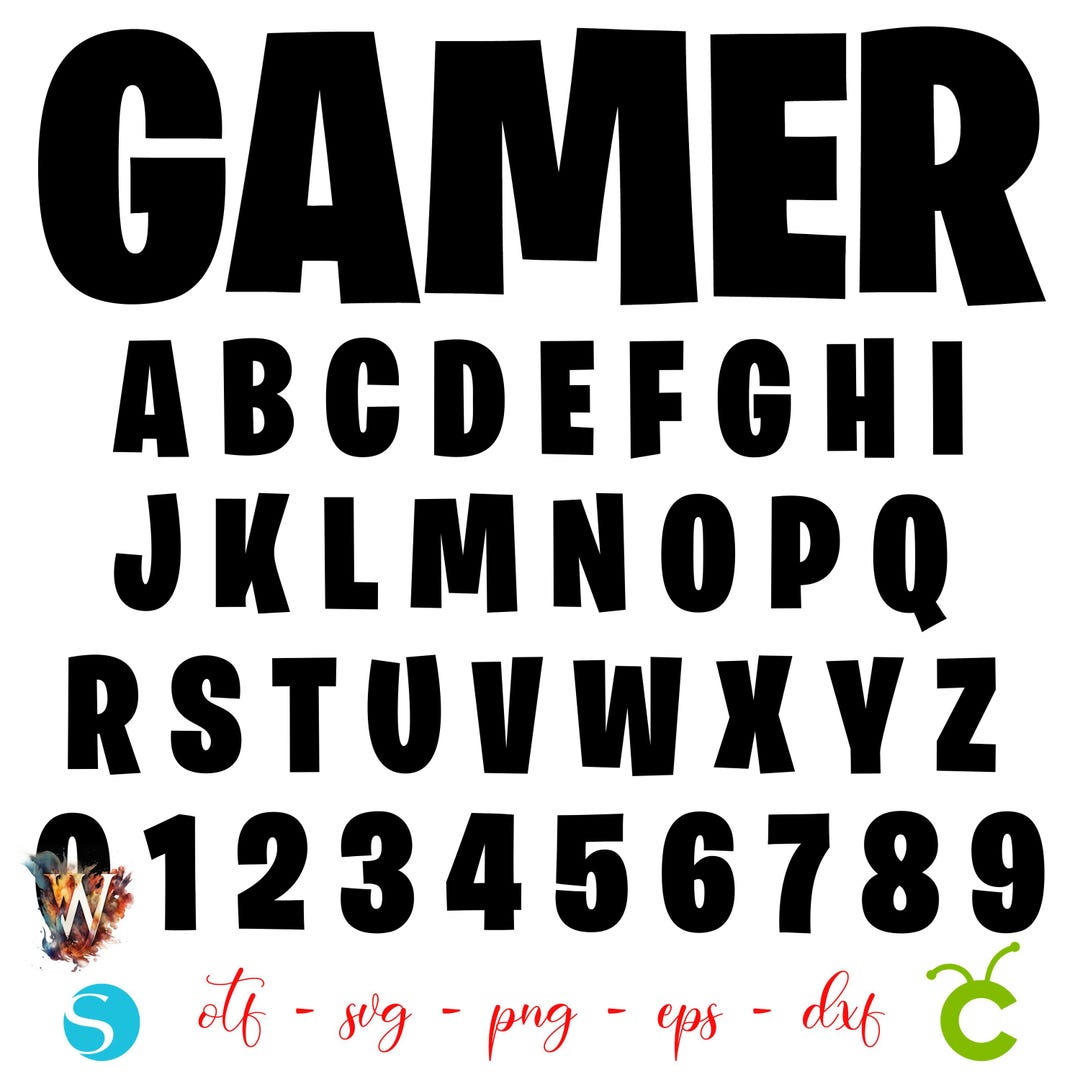 Gamer Font OTF, Gamer Letters SVG Cricut, Gamer Shirt Svg DIY, Gamer ...