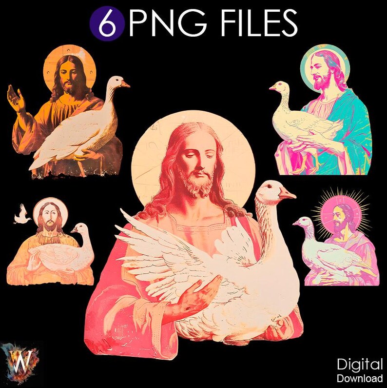 Jesus and Goose Clipart, Silly Goose Png, Jesus Png, Religion Clipart ...