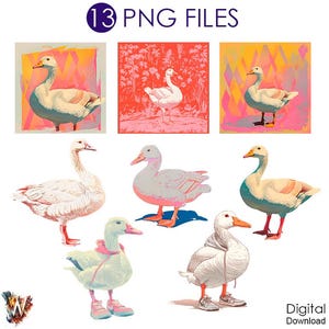 Cute Goose Poster, Silly Goose Wall Art, Goose Png, Goose Clipart ...