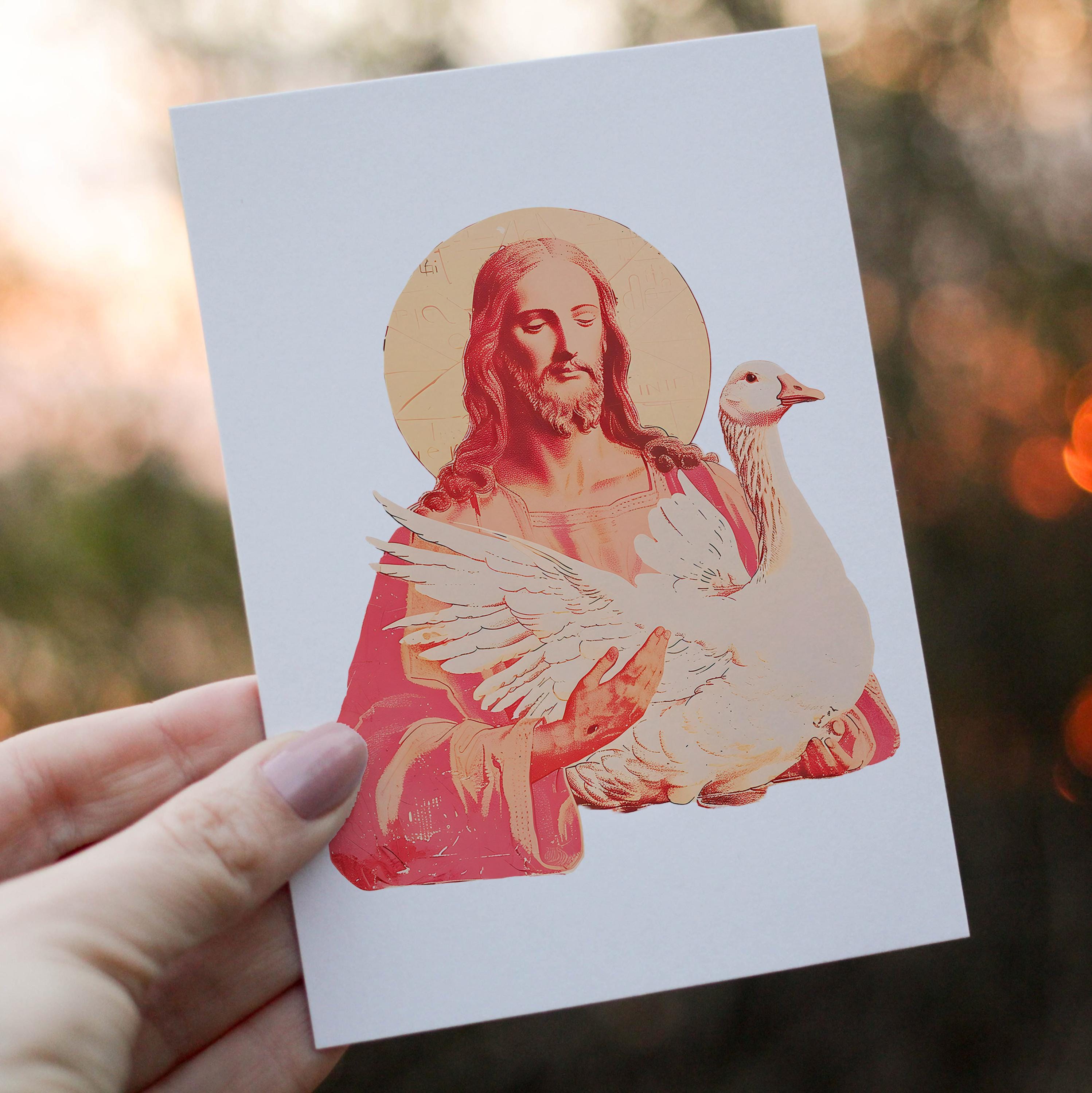 Jesus and Goose Clipart, Silly Goose Png, Jesus Png, Religion Clipart ...