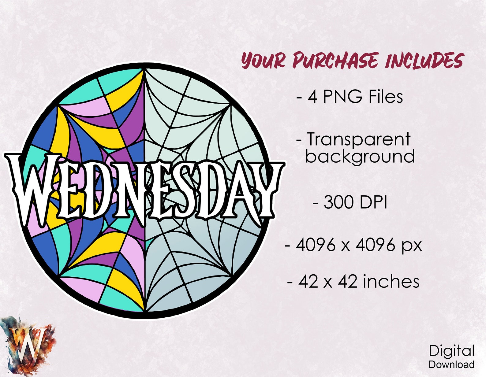 Wednesday PNG Fan Art Wednesday Logo Wednesday Addams Png - Etsy