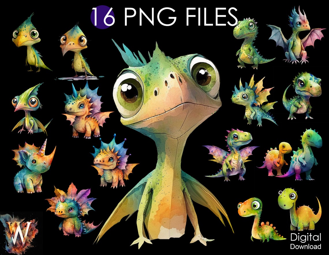 Dinosaurs Bundle PNG Dinosaur Watercolor Clipart Png - Etsy