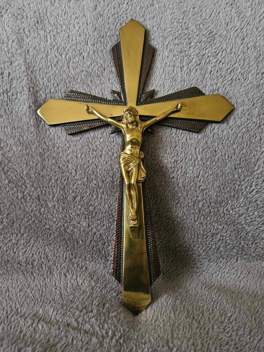 Chiseled Solid Copper Crucifix - Etsy