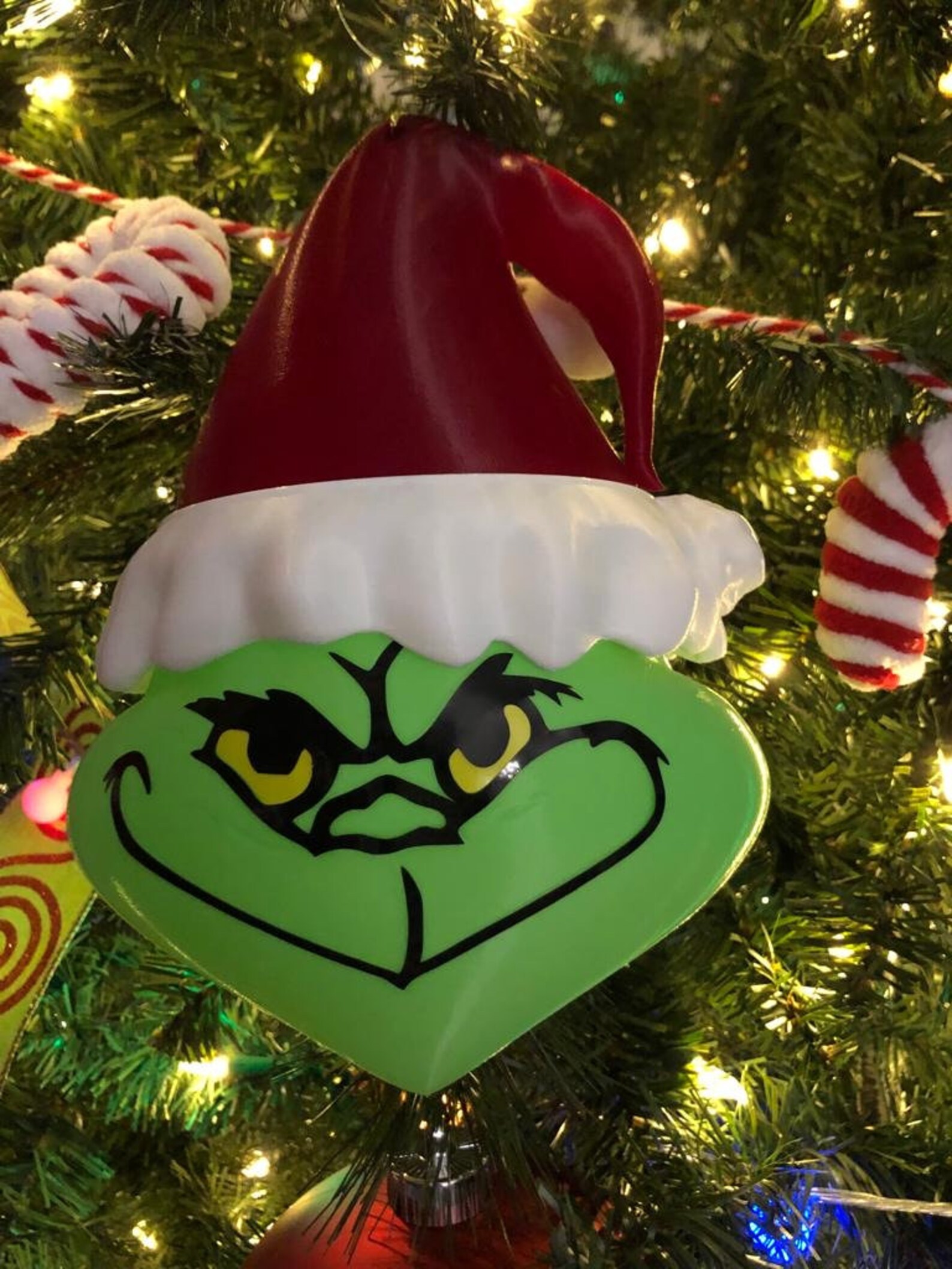 3D Printed Grinch Christmas Tree Ornaments - Etsy