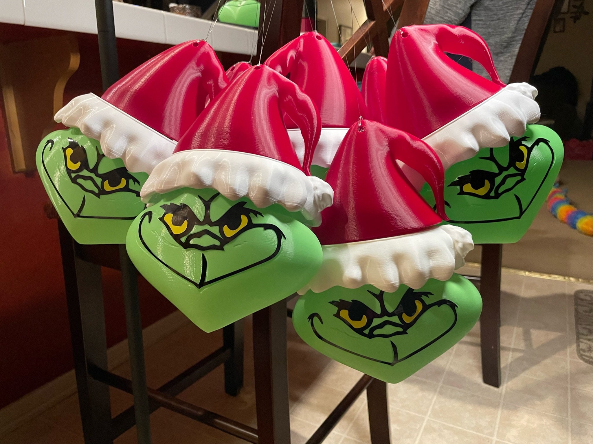 3D Printed Grinch Christmas Tree Ornaments - Etsy