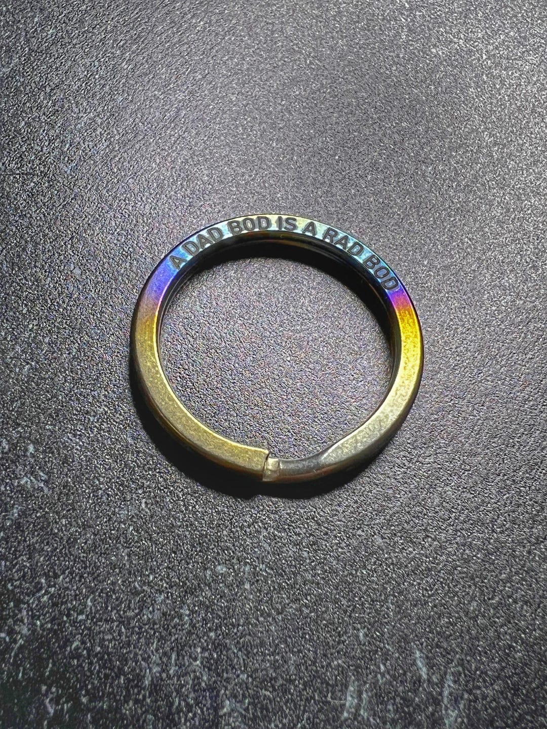 Personalized Titanium Split Ring - Etsy