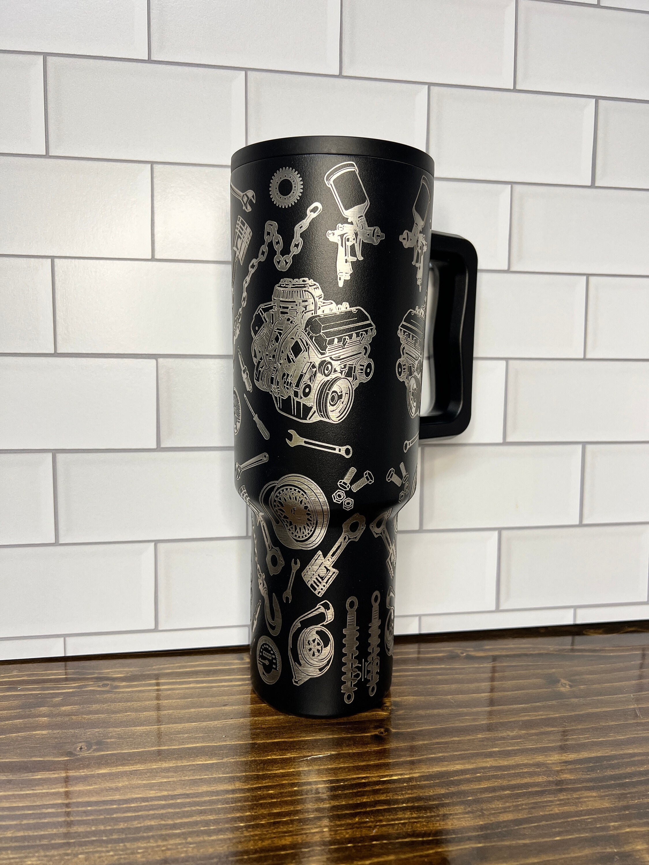40oz Mechanic Car Parts Themed Tumbler - Etsy