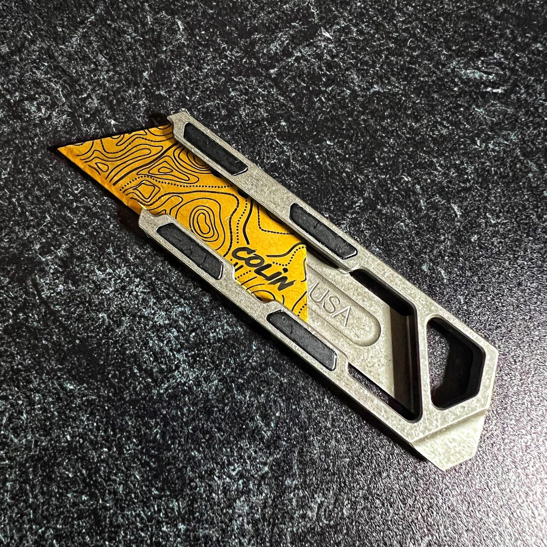 Slide Utility Knife Custom Engraved Titanium - Etsy