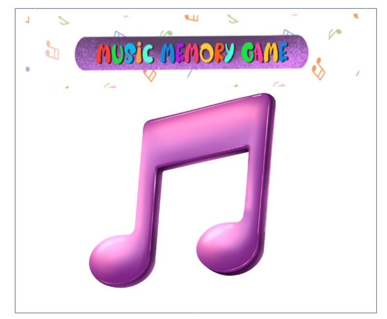 Music Memory Game for Kids - Etsy