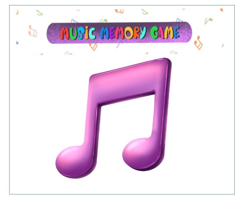 Music Memory Game for Kids - Etsy