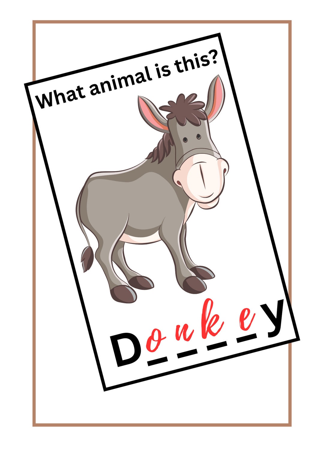 Animal Name Cards 1 - Etsy