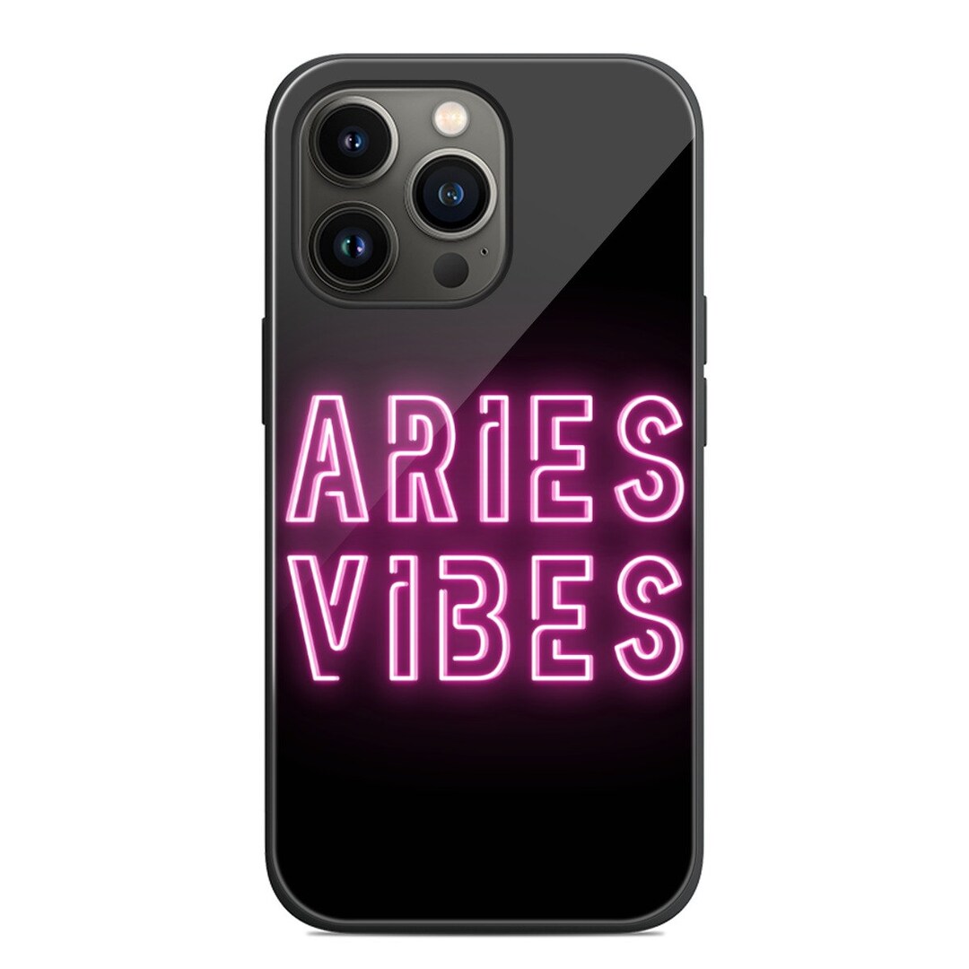 Zodiac Aries Pink Neon iPhone 13 Series Mobile Phone Case | Glass - Etsy