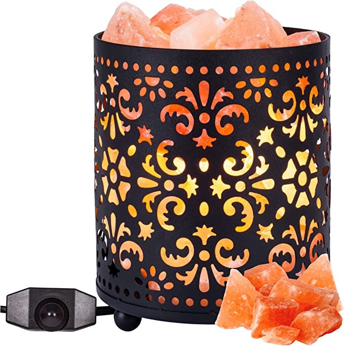 Himalayan Salt Lamp: Dimmer Switch and Extra Bulb - Natural Salt Chunks ...