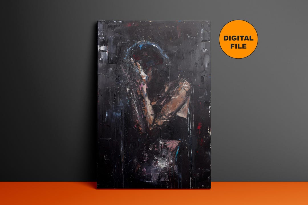 Dark Abstract Portrait | Moody Modern Minimalist Art | Printable Wall ...