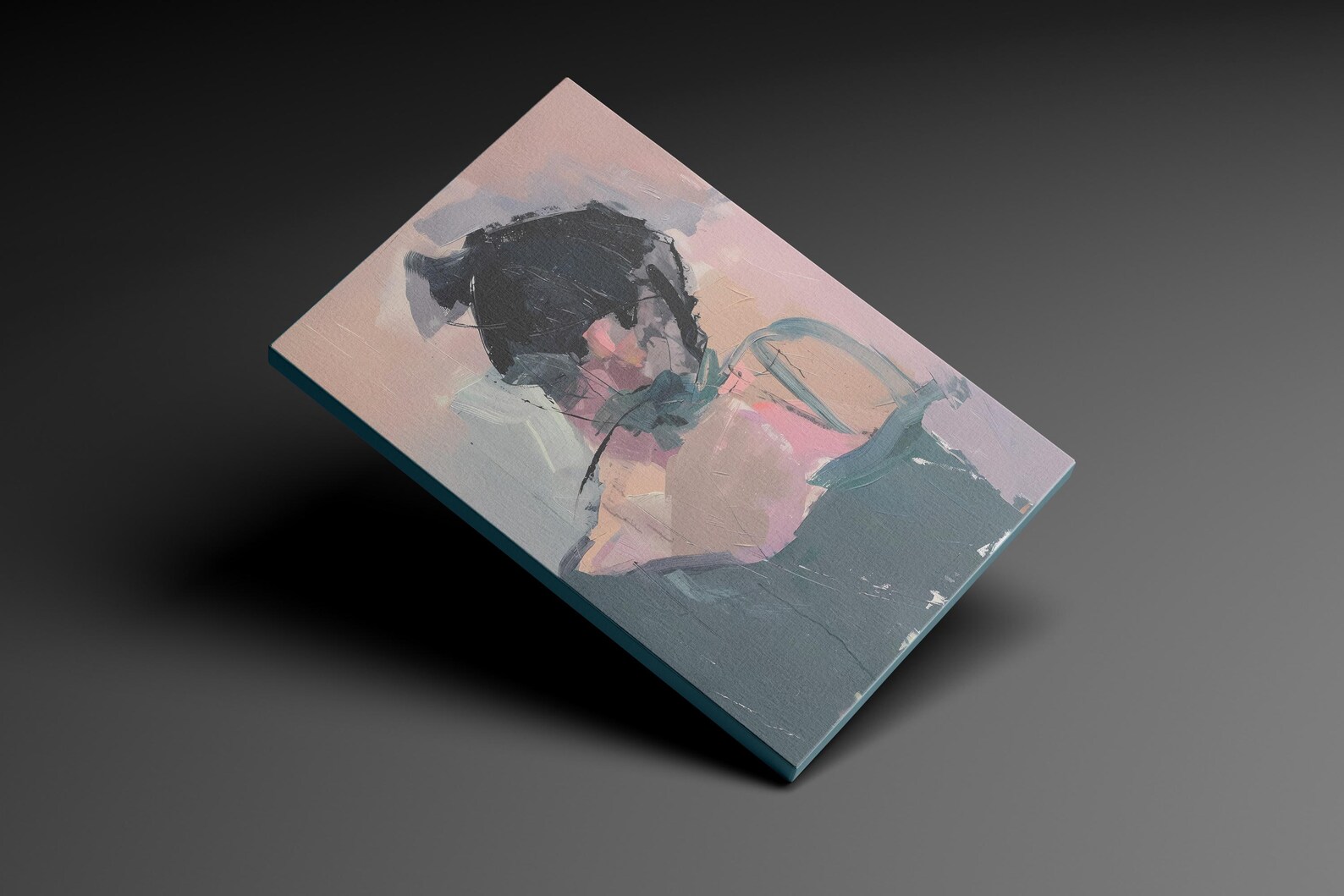 Vibrant Abstract Portrait in Soft Pastels | Bold Minimalist Colors ...