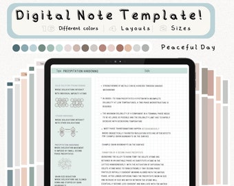 Digital Note Template Cornell Notes Student Note Taking - Etsy