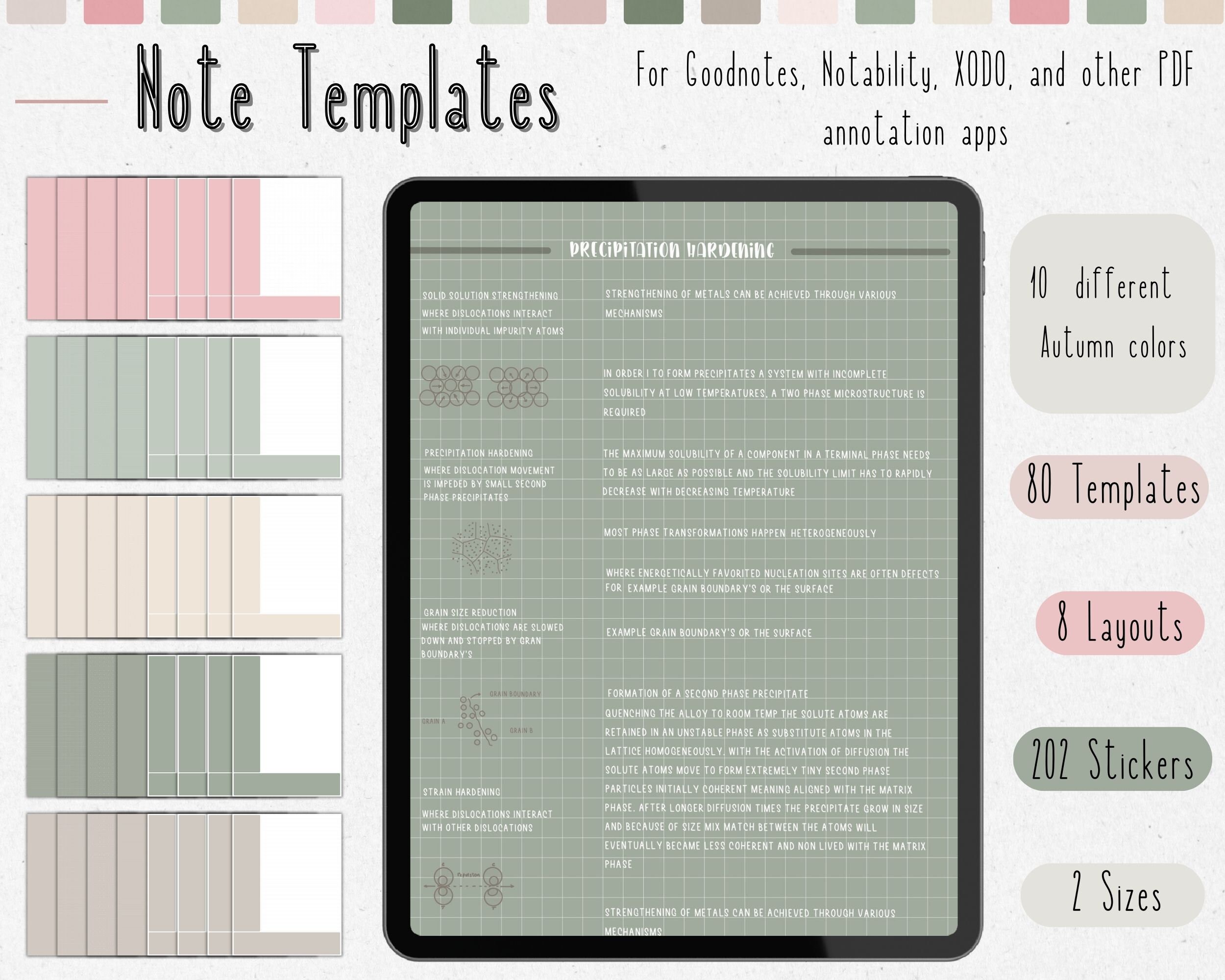 Digital Note Template Cornell Notes Student Note Taking - Etsy