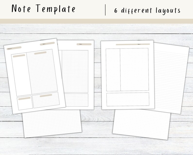 Digital Note Template Pastel Cornell Notes Student Note - Etsy