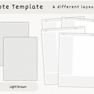 Digital Note Template, Neutral Cornell Notes, Student Note Taking, iPad ...