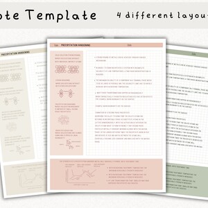 Digital Note Template, Cornell Notes, Student Note Taking, iPad ...