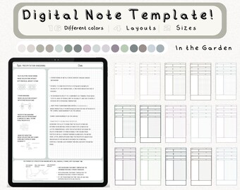 Digital Note Template Bundle, Cornell Notes, Student Note Taking, iPad ...