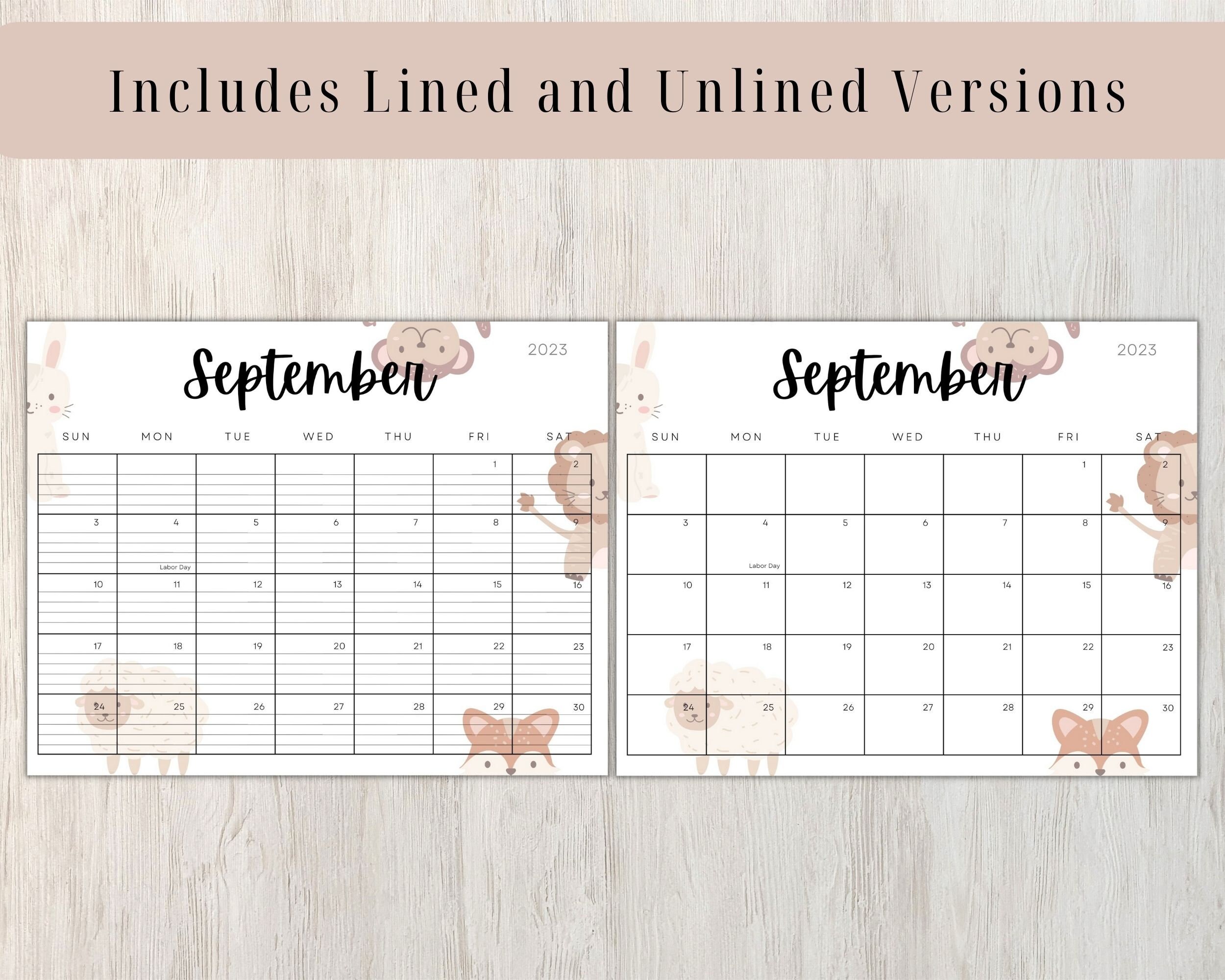 Classroom Printable 2023 Calendar With Holidays PDF, Kids Monthly ...