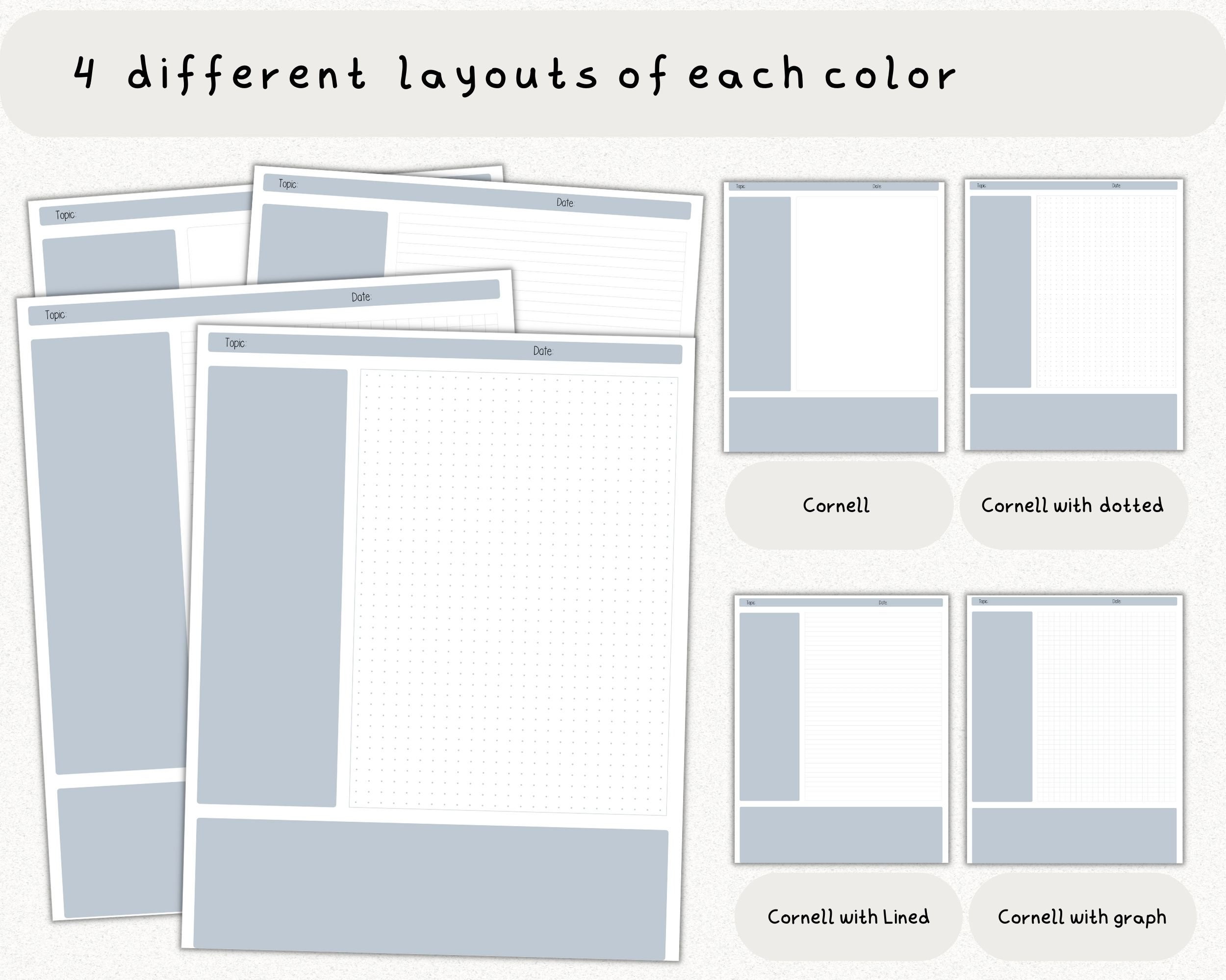 Digital Note Template, Cornell Notes, Student Note Taking, iPad ...