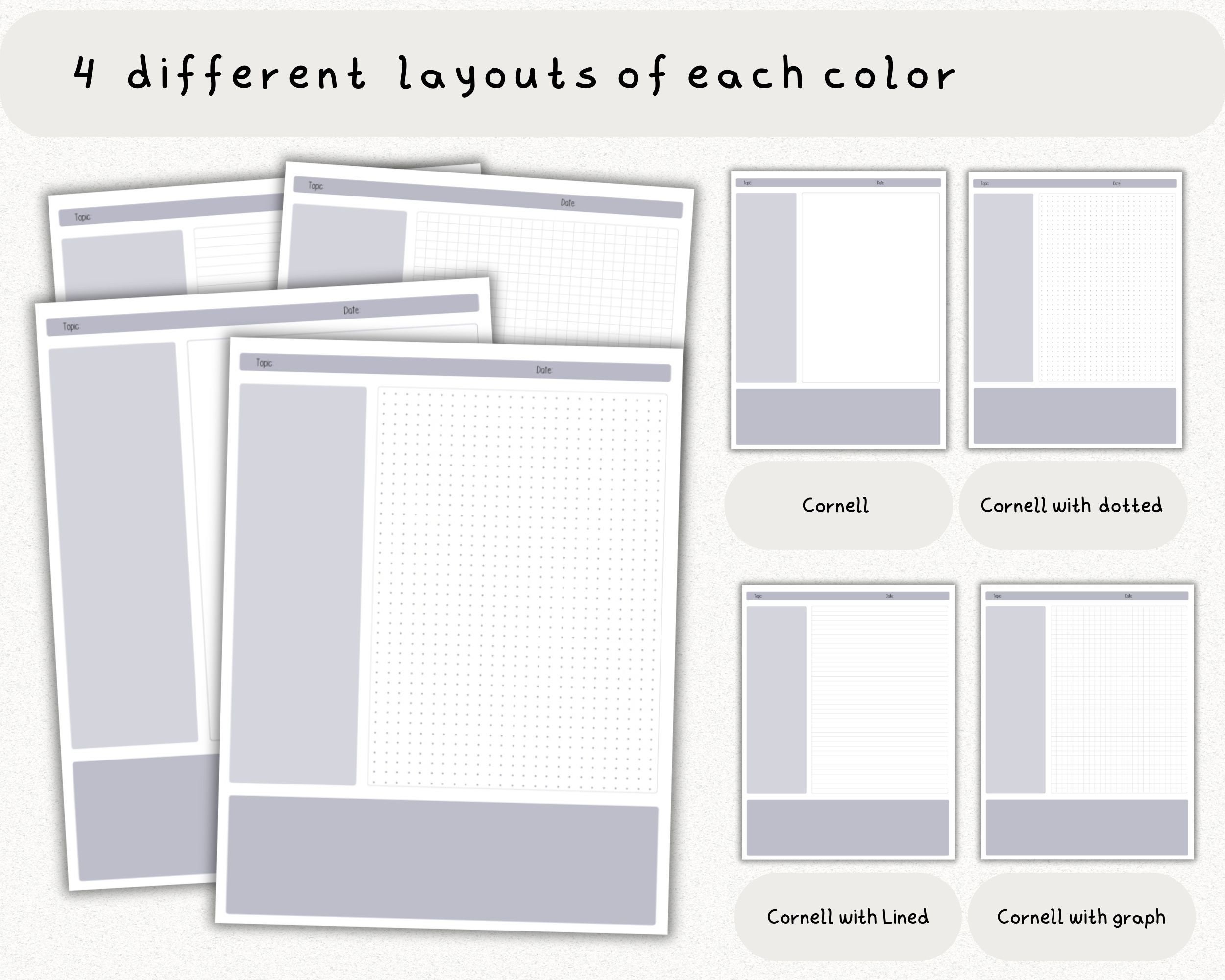 Digital Note Template, Cornell Notes, Student Note Taking, iPad ...