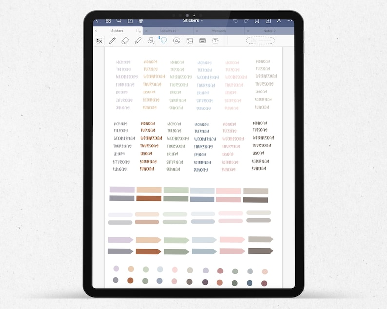Digital Planner Stickers for Goodnotes and Notability Aesthetic ...