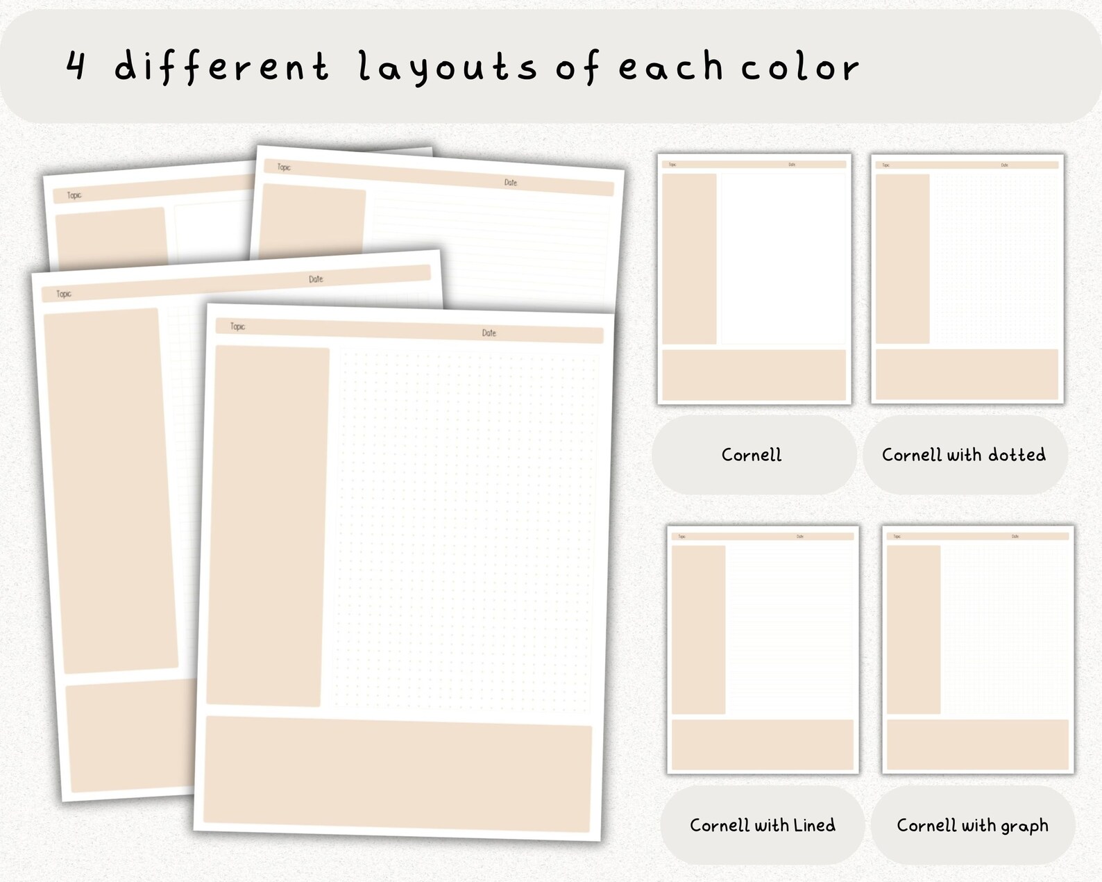 Digital Note Template Cornell Notes Student Note Taking - Etsy