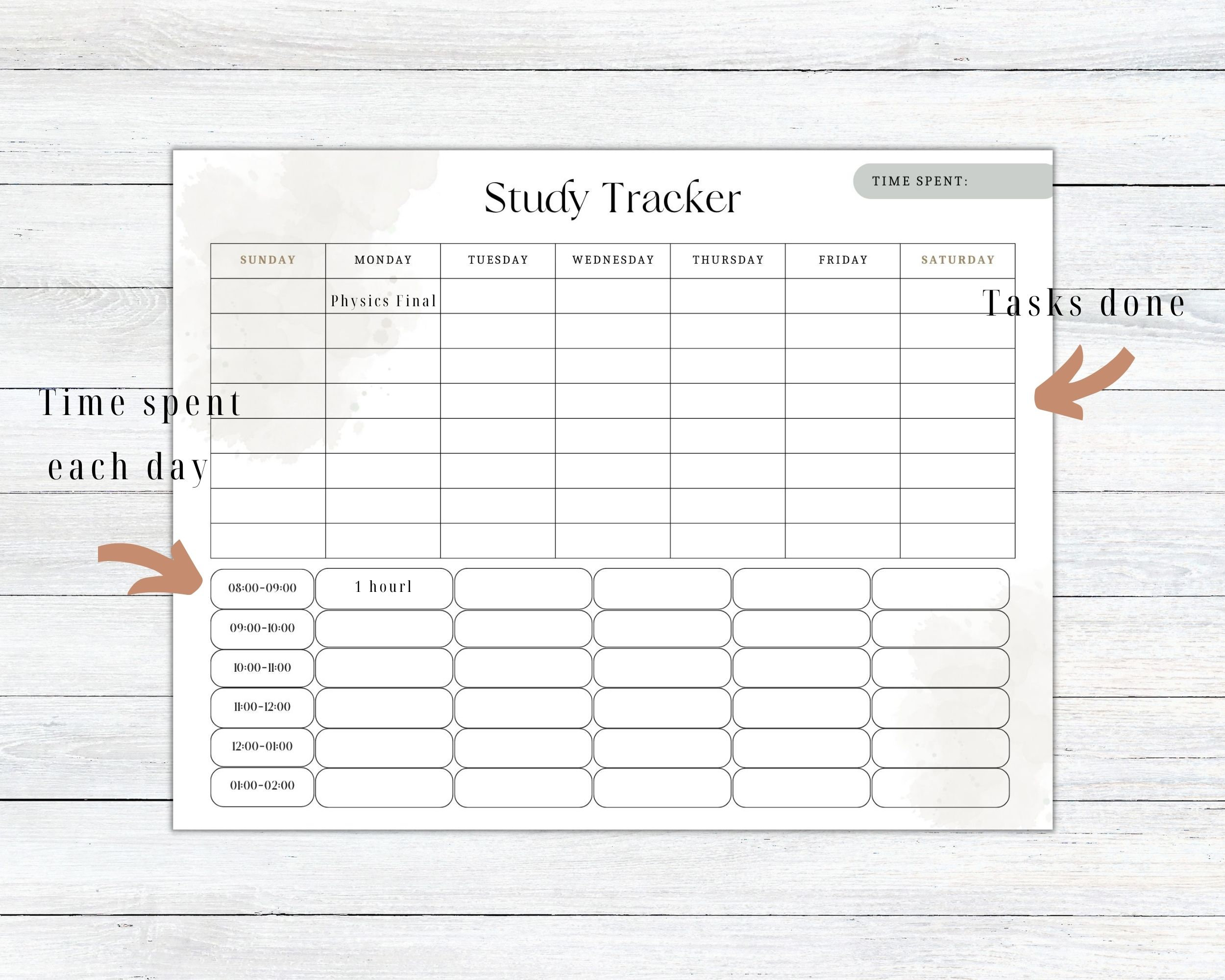 Weekly Study Tracker, Study Planner Printable Template, Good Notes ...
