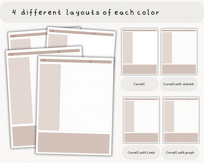 Digital Note Template, Cornell Notes, Student Note Taking, iPad ...