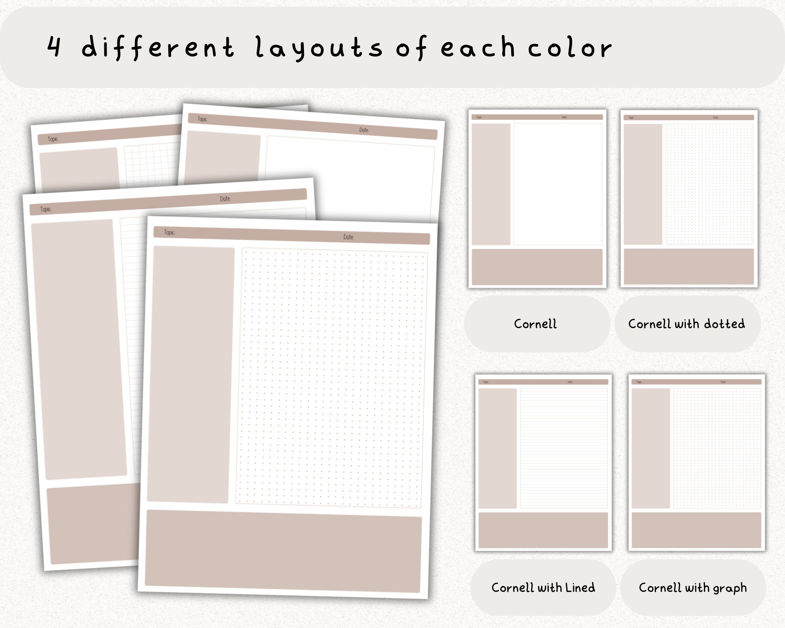 Digital Cornell Note Template Bundle for iPad Note Taking Study ...