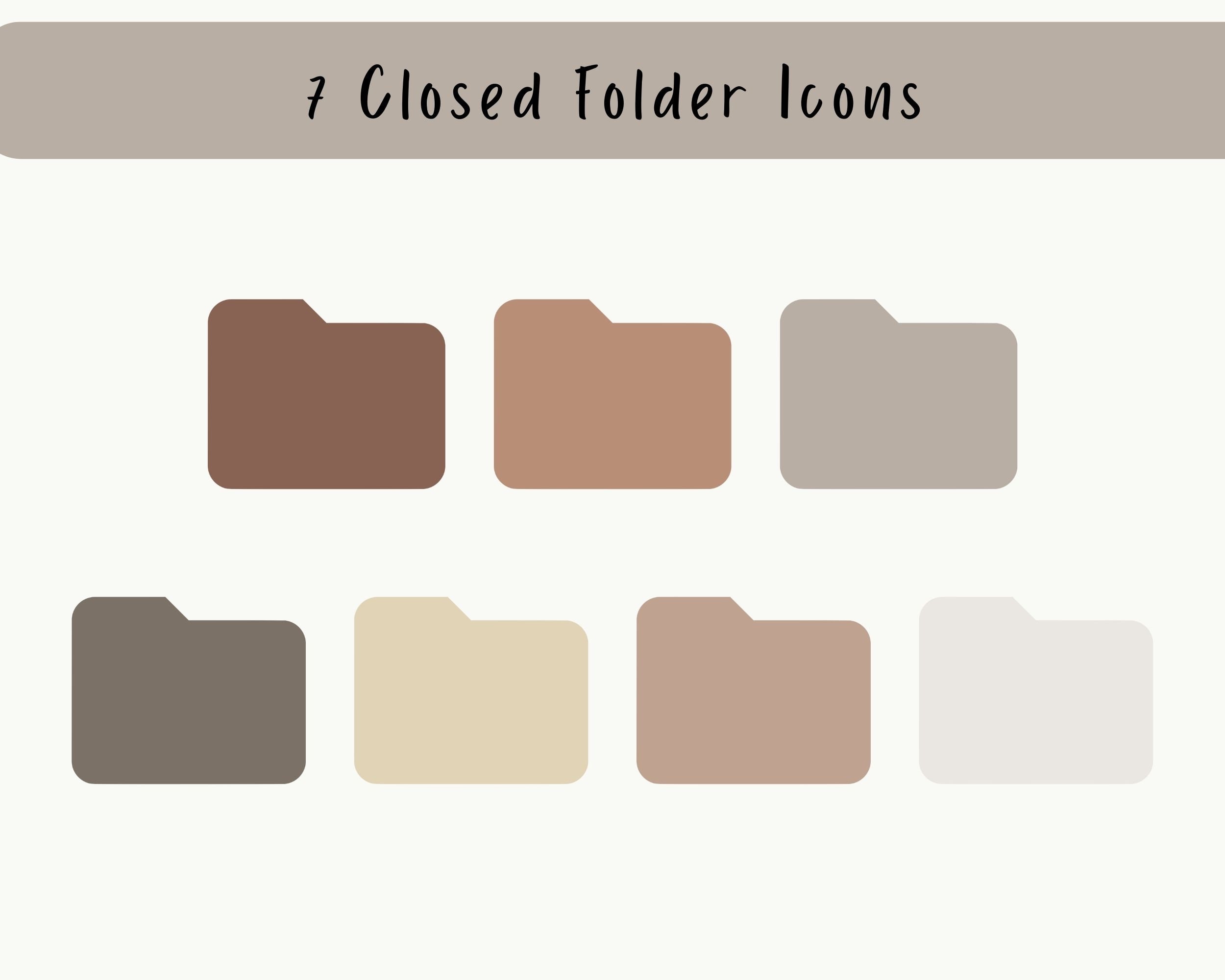 28 Desktop Folder Icons, Neutral Icons, Minimalist Icons for Macbook ...