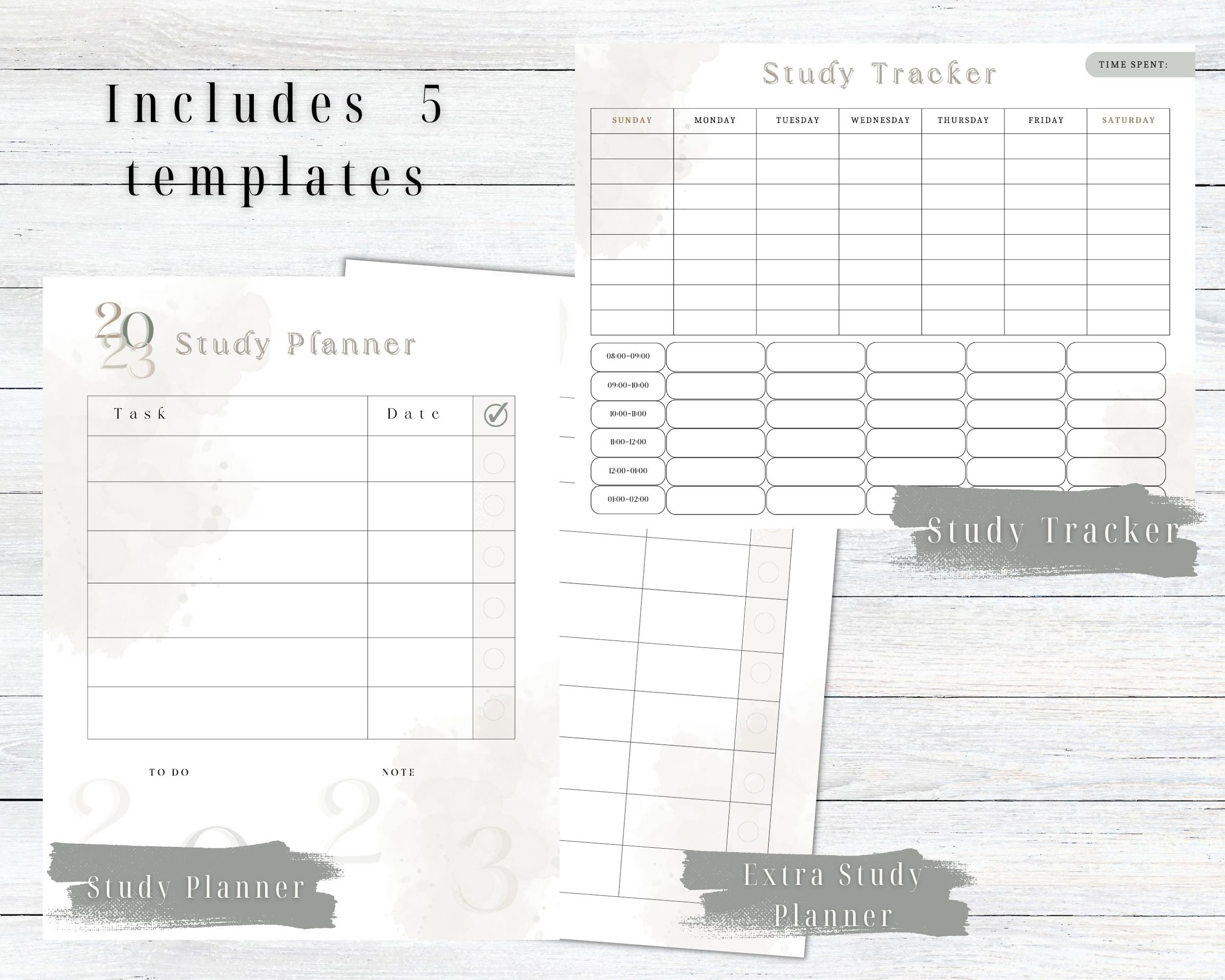 Weekly Study Journal Bundle, Study Planner Printable Template, Good ...