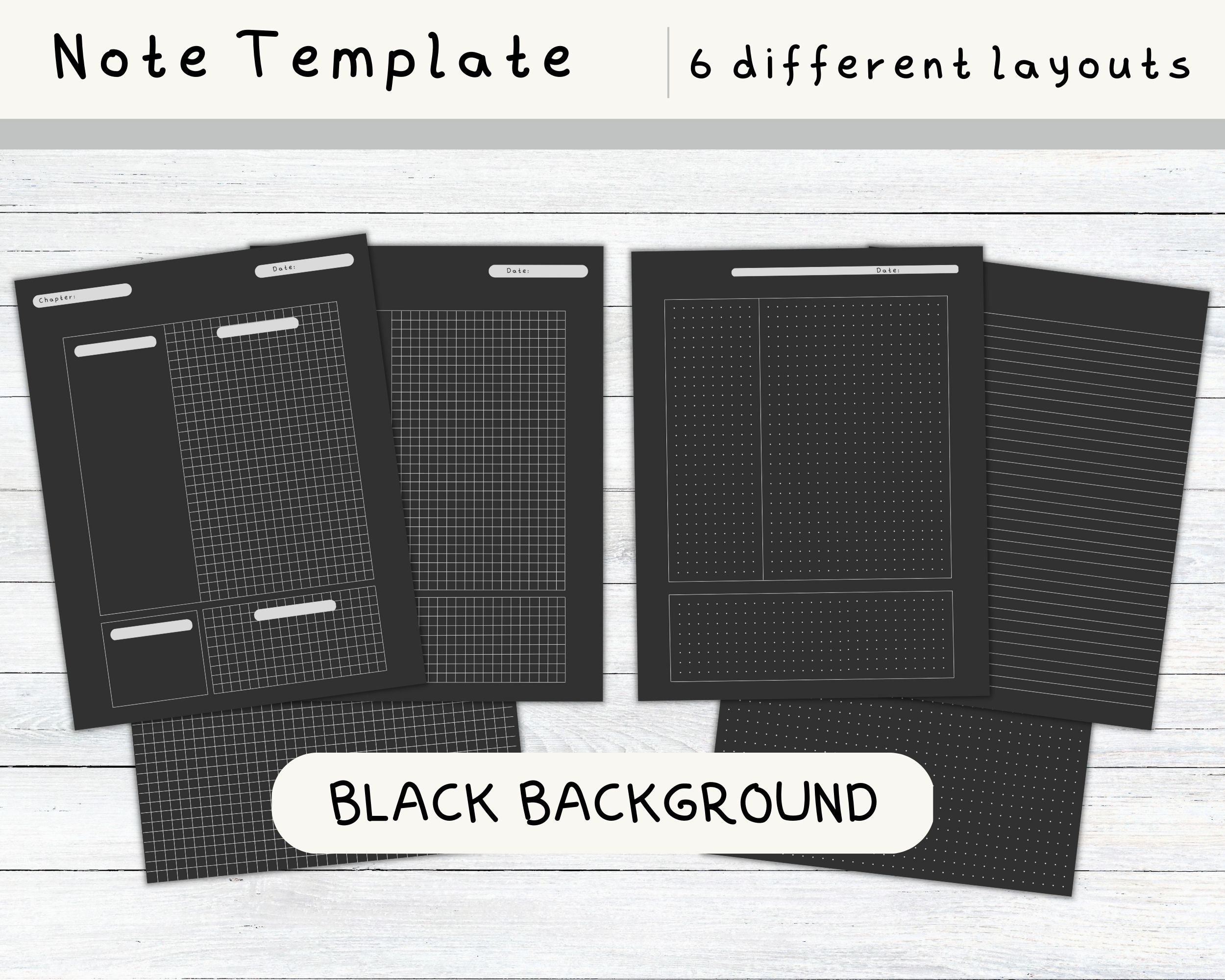 Digital Note Template Bundle Cornell Notes Student Note - Etsy