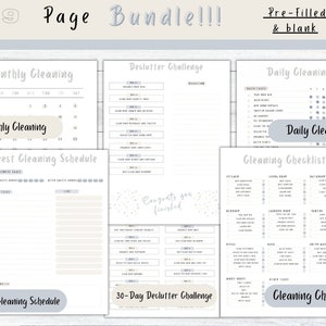 Ultimate Cleaning Schedule Bundle Editable,cleaning Planner Bundle ...