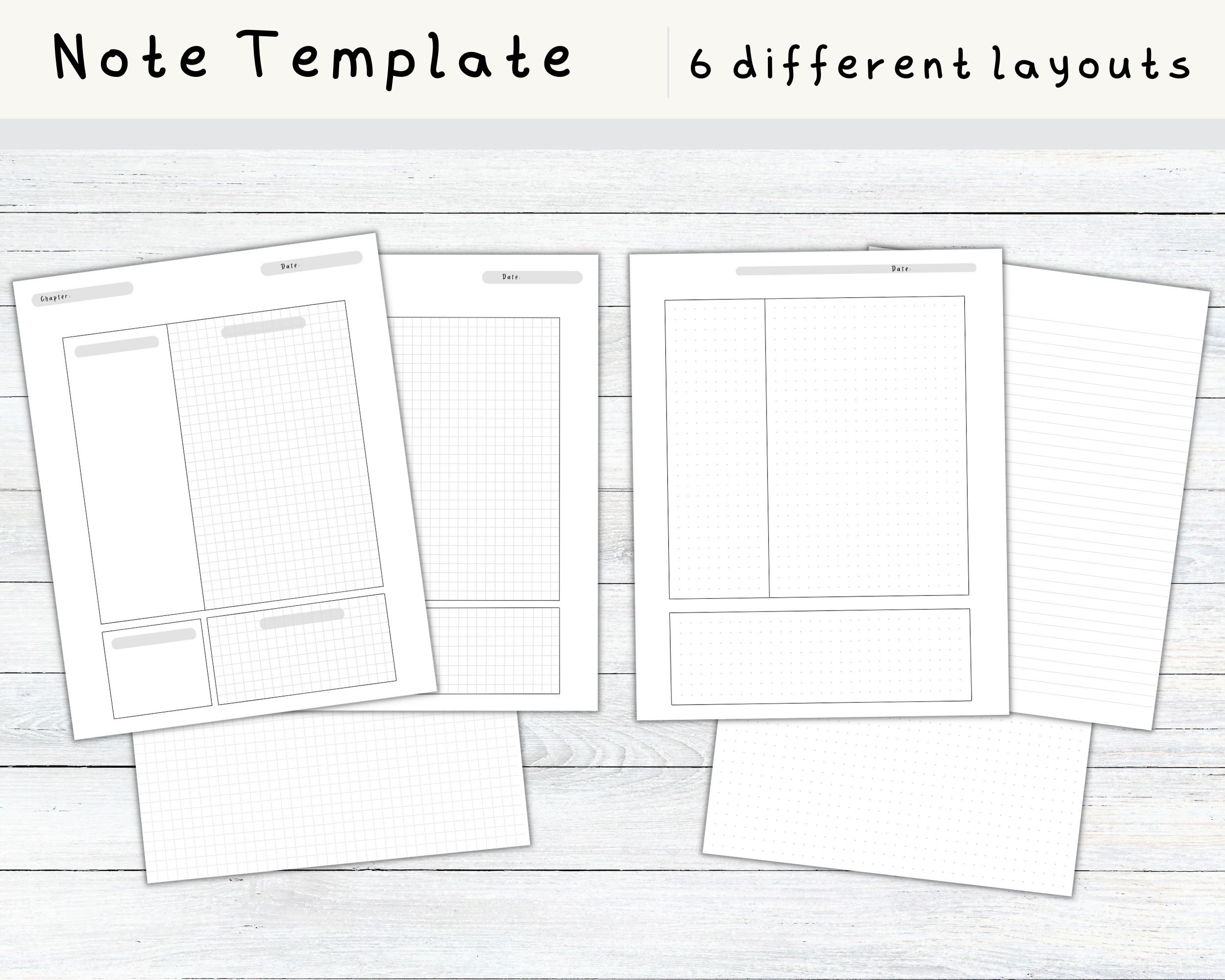 Digital Note Template, Cornell Notes, Student Note Taking, iPad ...
