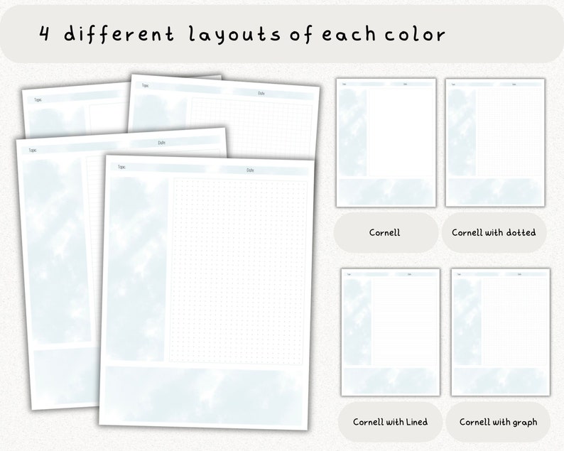 Digital Note Template, Cornell Notes, Student Note Taking, iPad ...