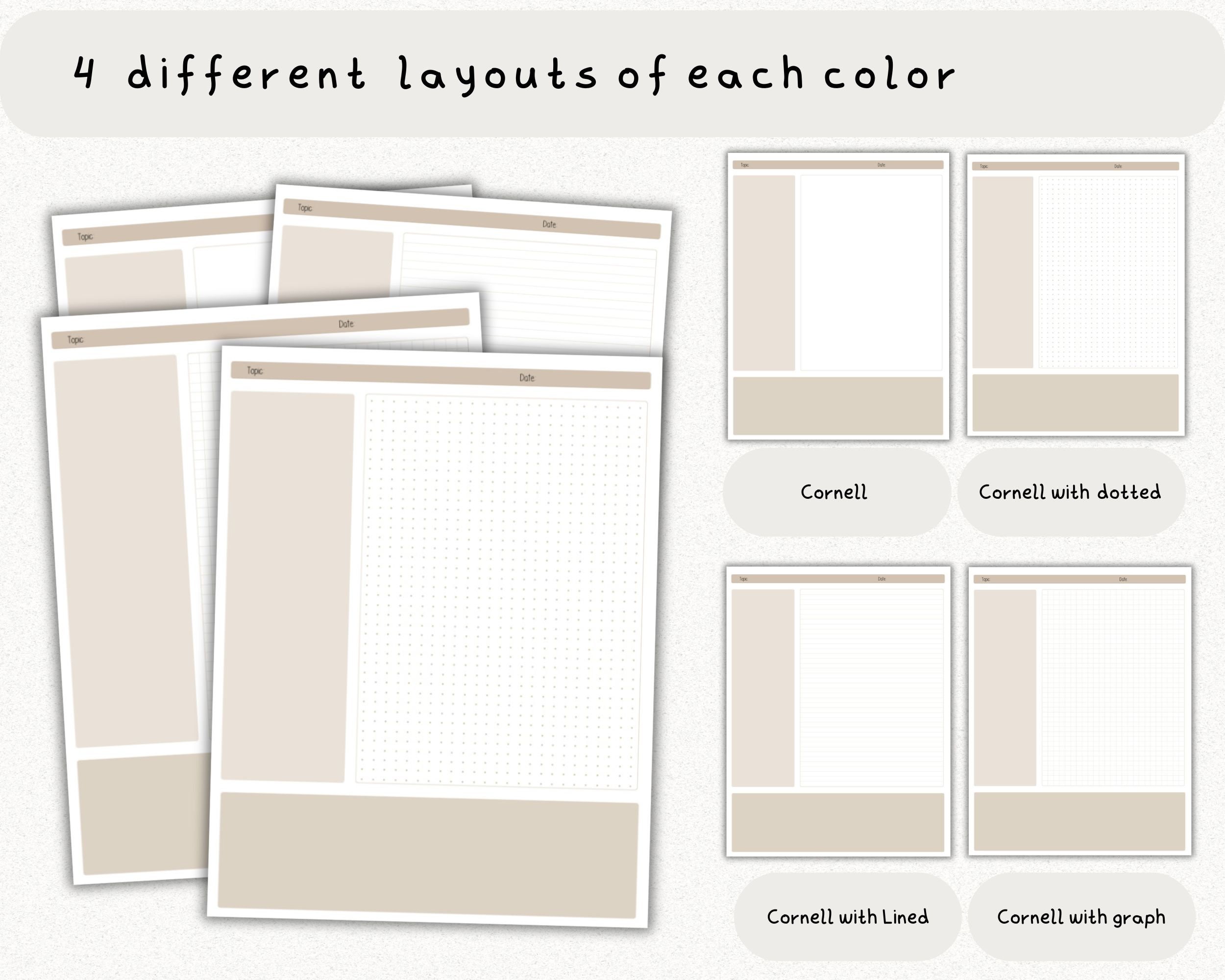 Digital Cornell Note Template Bundle for iPad Note Taking Study ...