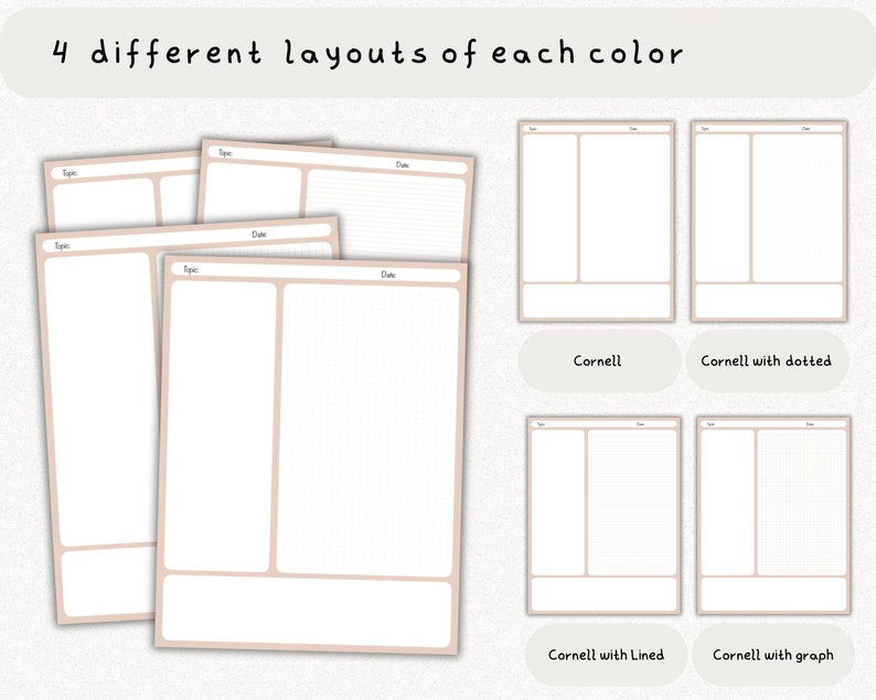 Digital Note Template, Cornell Notes, Student Note Taking, iPad ...
