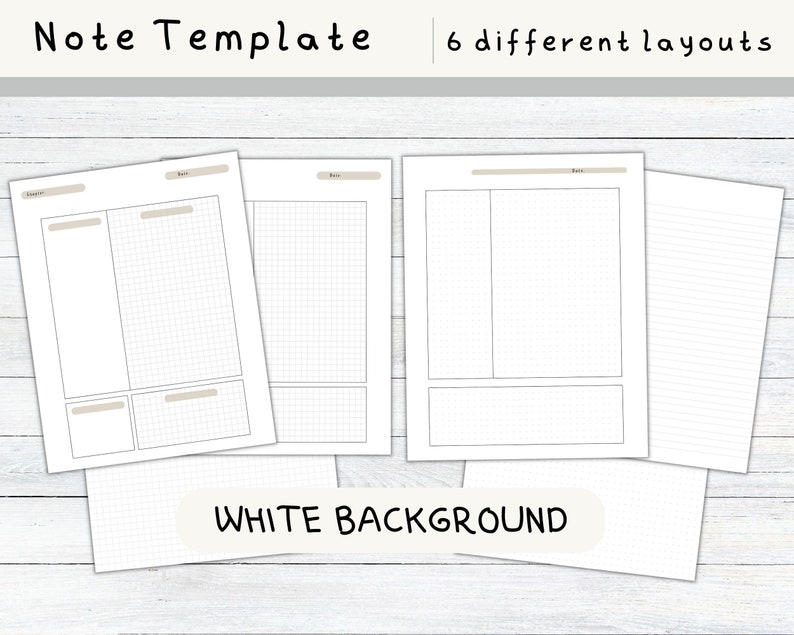 Digital Note Template Bundle Cornell Notes Student Note - Etsy
