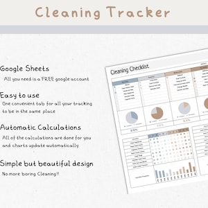Cleaning Tracker Spreadsheet Template for Google Sheets, Cleaning ...