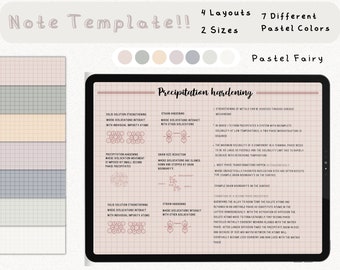 Digital Note Template Cornell Notes Student Note Taking - Etsy