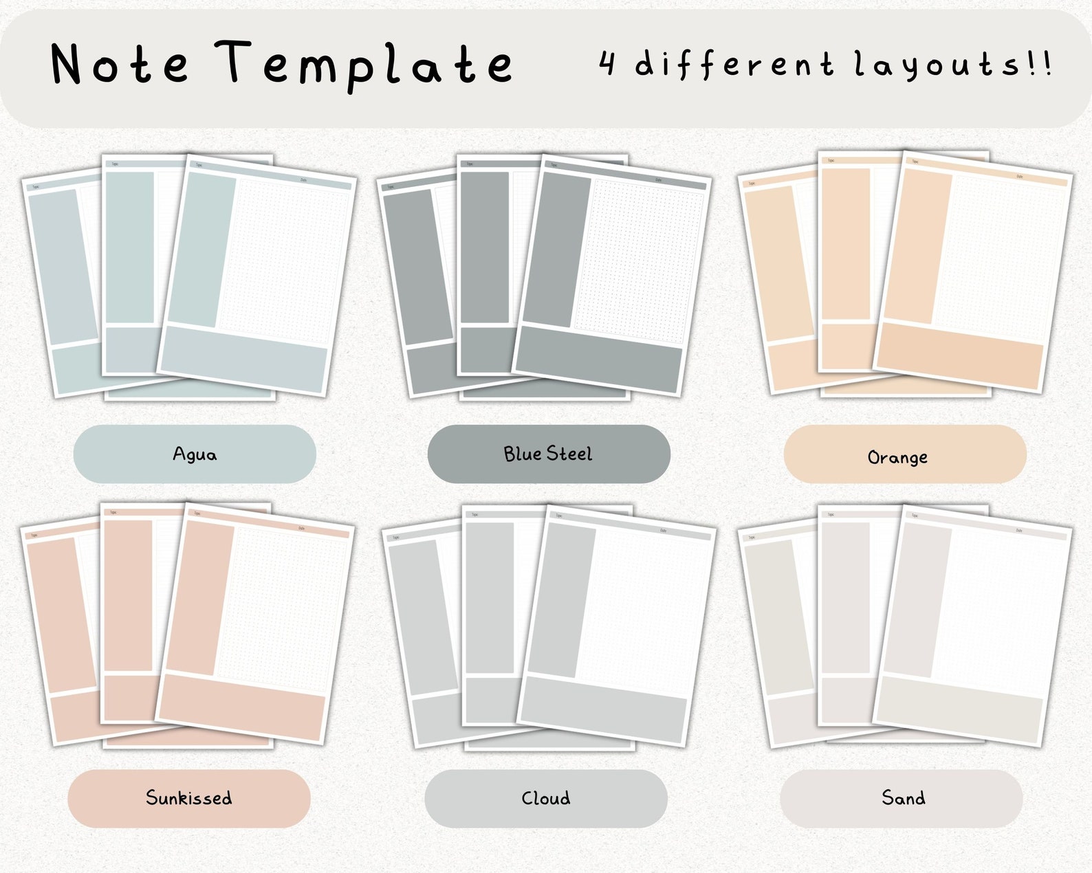 Digital Note Template Cornell Notes Student Note Taking - Etsy