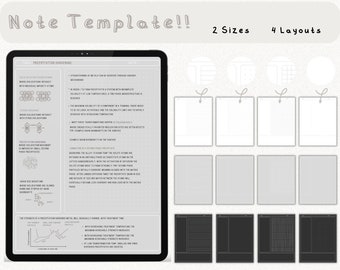 Digital Note Template, Cornell Notes, Student Note Taking, iPad ...